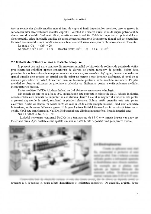 Referat: Aplicațiile electrolizei (#352617)