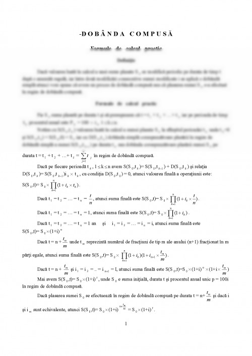 Referat: Matematică financiară - dobânda compusă (#352812)