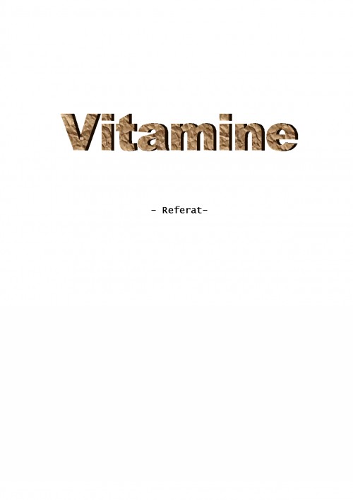 Referat: Vitaminele (#353020)
