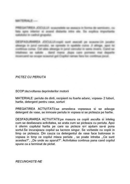 Referat: Educația timpurie (#353623)