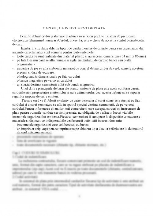 Referat: Cardul - instrument de plată (#355587)