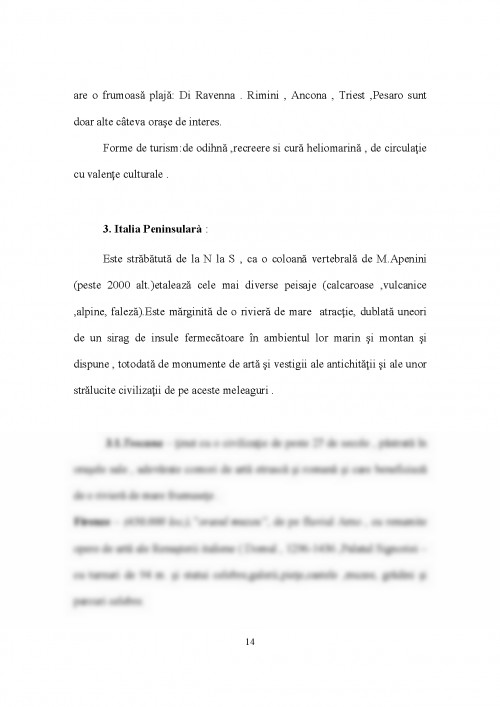 Referat: Turismul în Italia (#355974)