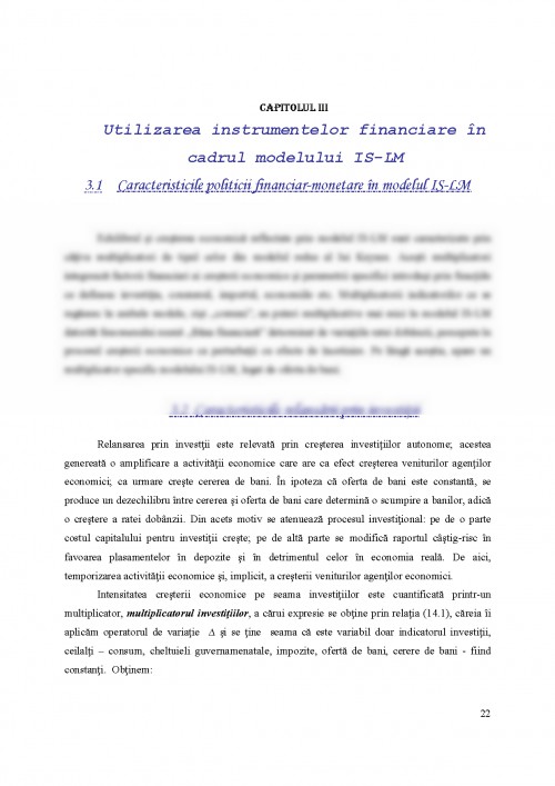 Referat: Modelul IS/ LM (#356614)