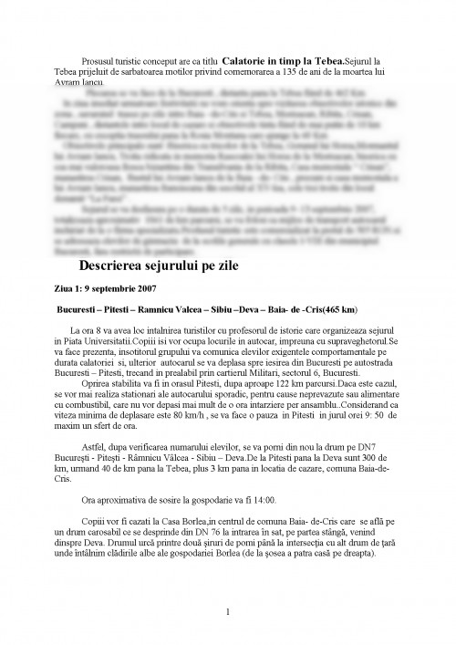 Referat: Realizarea unui Produs Turistic (#356722)