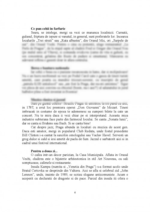 Referat: Un Model de Turism European - Praga (#356734)