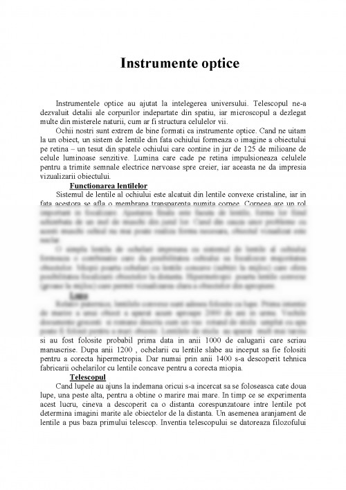 Referat: Instrumente Optice (#356828)