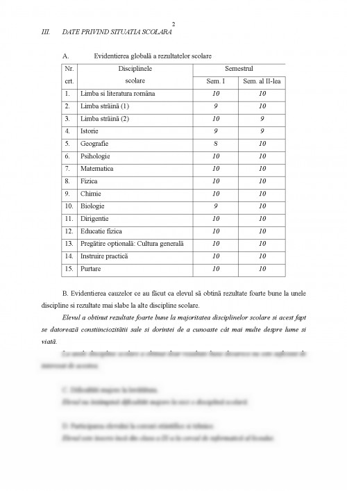 Referat: Fișă de caracterizare elev (#356935)