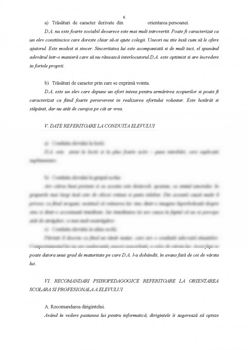 Referat: Fișă de caracterizare elev (#356935)