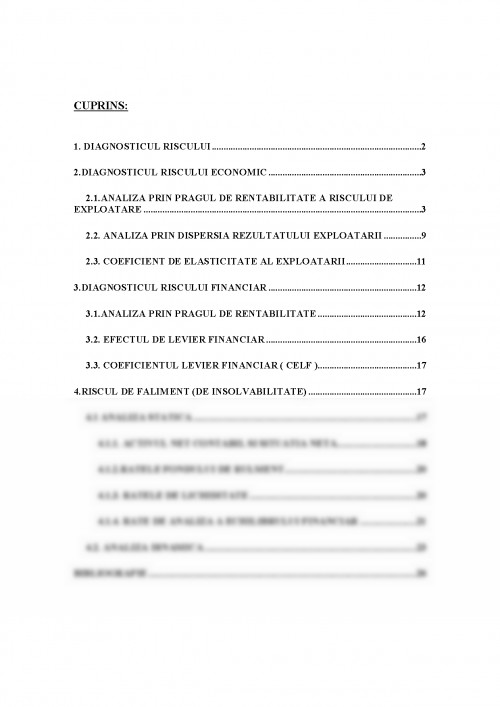 Referat: Diagnosticul Riscului (#357146)