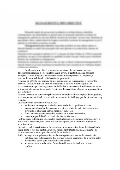 Referat: Managementul prin Obiective (#357442)