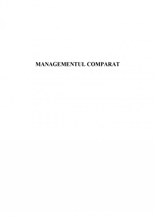 Referat: Managementul Comparat (#357600)