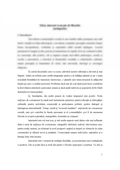 Referat: Etică pe internet - netiquette (#358185)