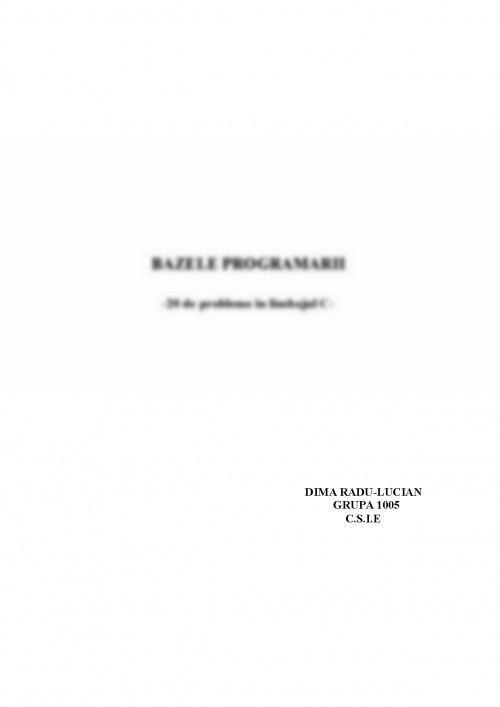 Laborator: 20 de Programe în Limbajul C (#358523)