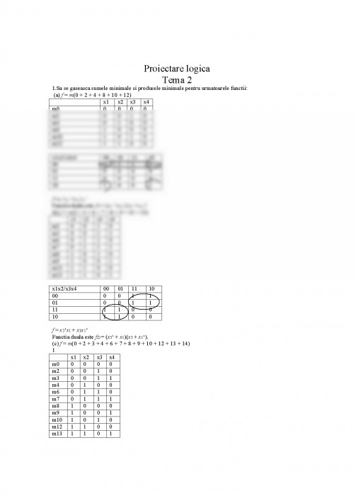 Seminar: Tema 2 - proiectare logică (#359014)
