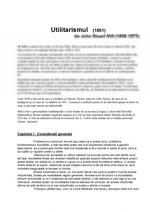 Referat: Utilitarismul (#359355)