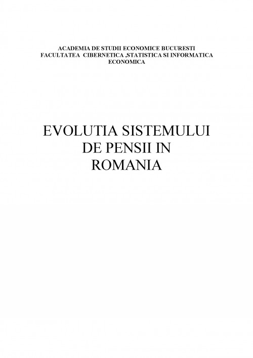 Referat: Evoluția sistemului de pensii din România (#360262)