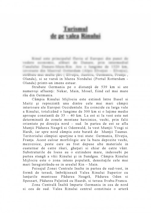 Referat: Turismul de pe Valea Rinului (#360365)