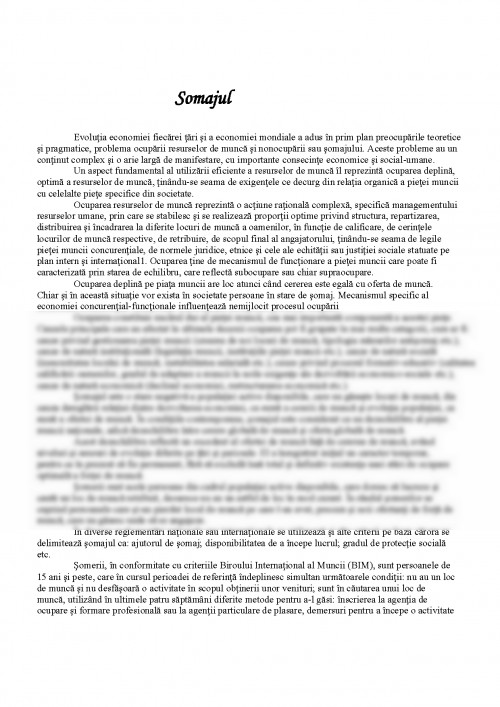 Referat: Șomajul (#360748)