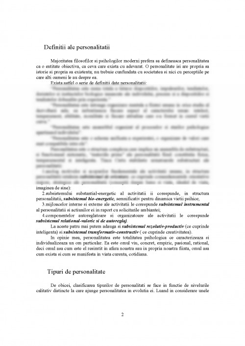 Referat: Conceptul de Personalitate (#361533)