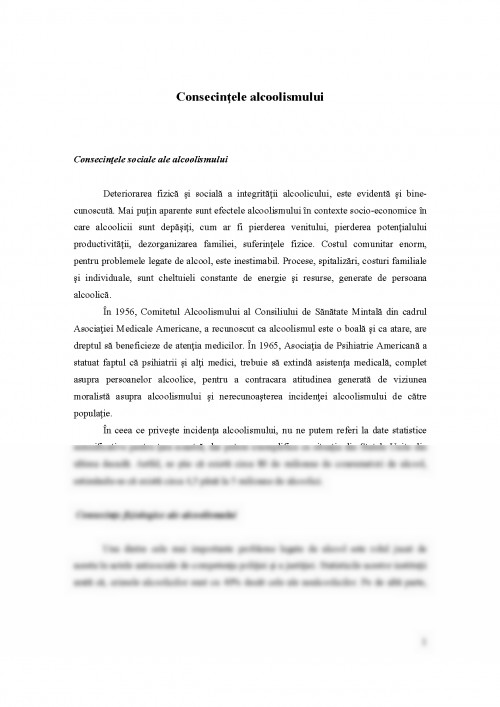 Referat: Consecințele Alcoolismului (#361693)