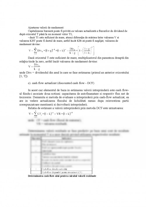 Referat: Metode de Evaluare Bazate pe Valoarea de Rentabilitate ...