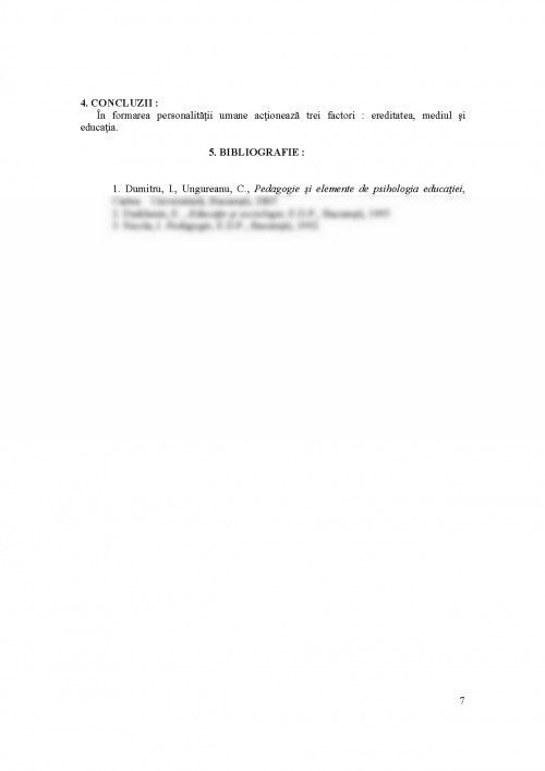 Referat: Educabilitatea - factorii devenirii ființei umane (#361934)