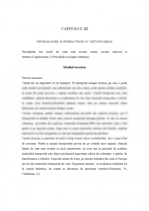 Referat: Biotopul - definiții, tipuri majore, interacțiuni cu ...