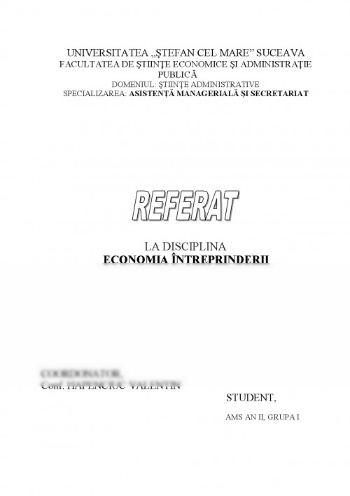 Referat: Strategia unei Firme - Concept, Componente, Factori de ...