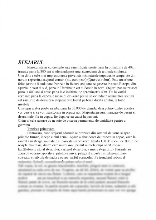 Referat: Stejarul (#362913)