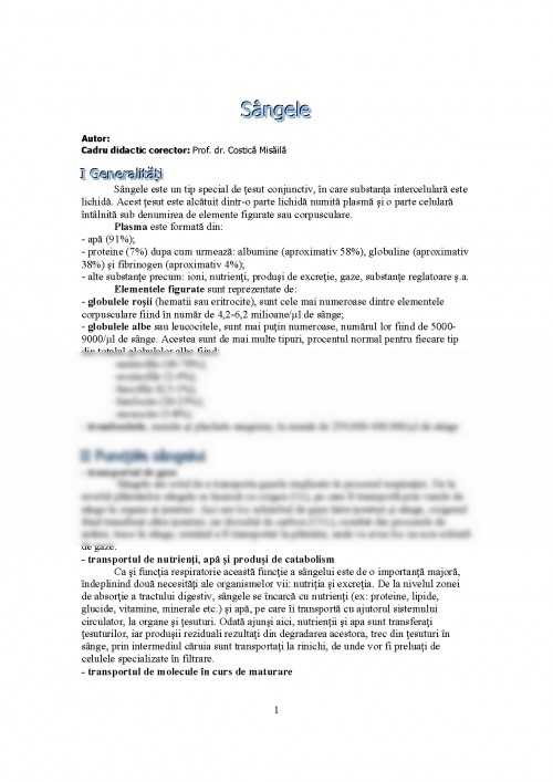 Referat: Sângele (#363349)