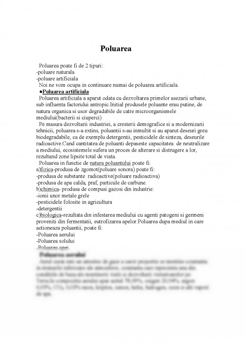 Referat: Poluarea Mediului (#363617)