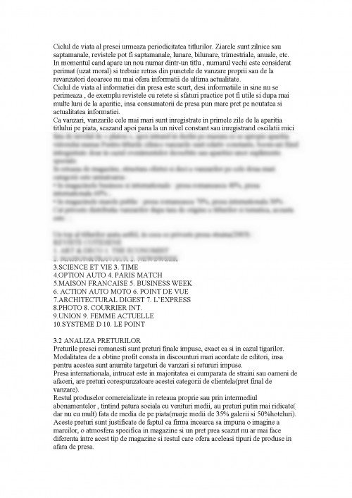 Referat: Exemplu Plan de Marketing (#364765)