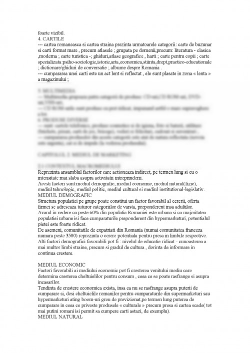 Referat: Exemplu Plan de Marketing (#364765)