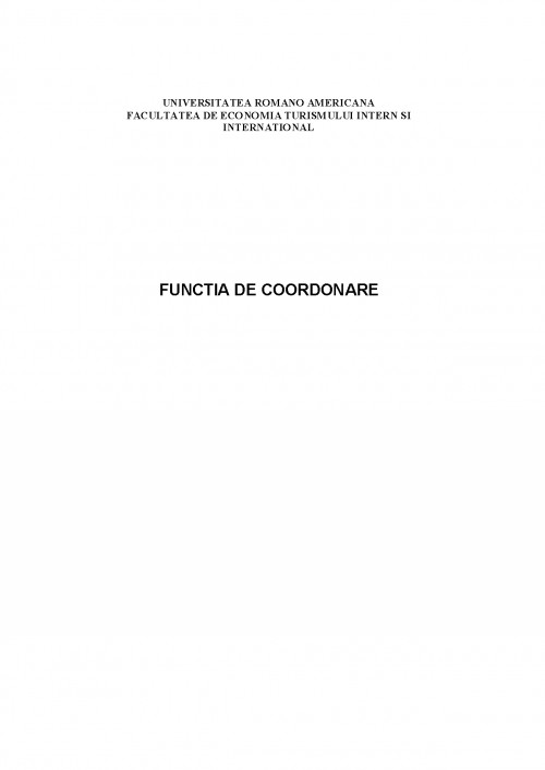 Referat: Funcția de coordonare (#364953)