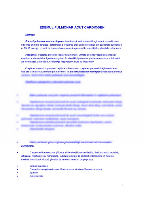 Curs: Edemul Pulmonar Acut Cardiogen (#365035)
