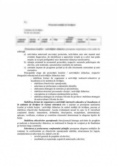 Curs: Proiectarea Didactică (#365209)