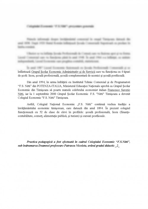 Referat: Practică pedagogică - model (#365222)