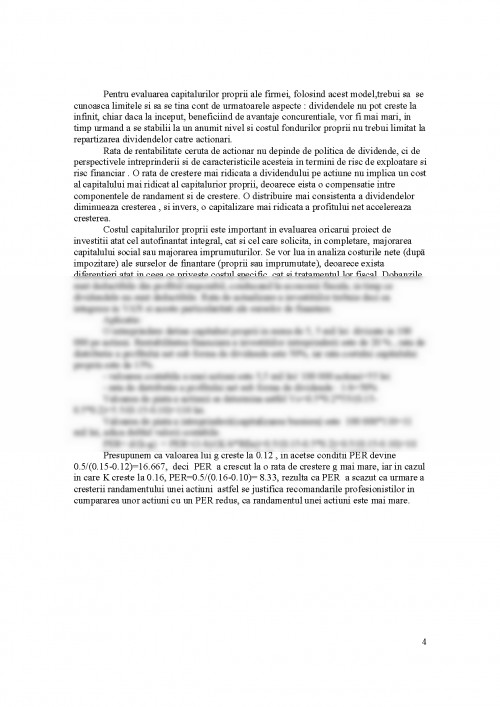 Referat: Modelul de Evaluare Gordon-Shapiro (#365353)