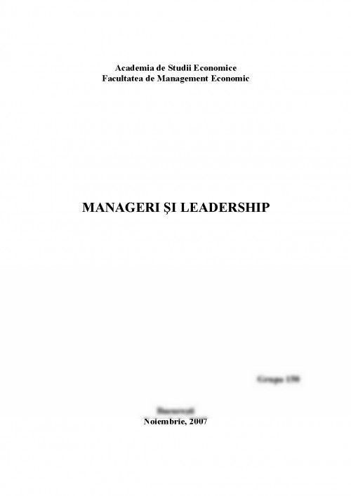 Referat: Manageri și Leadership (#365541)