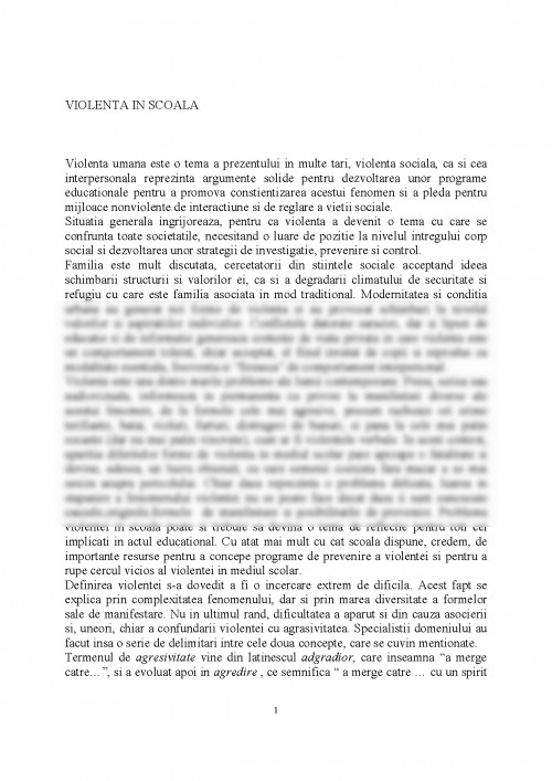 Referat: Violența în școală (#366199)