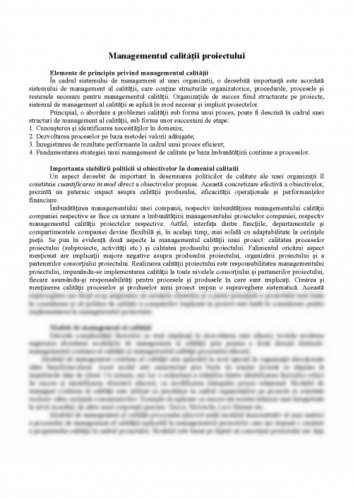 Curs: Managementul Calității Proiectului (#366343)