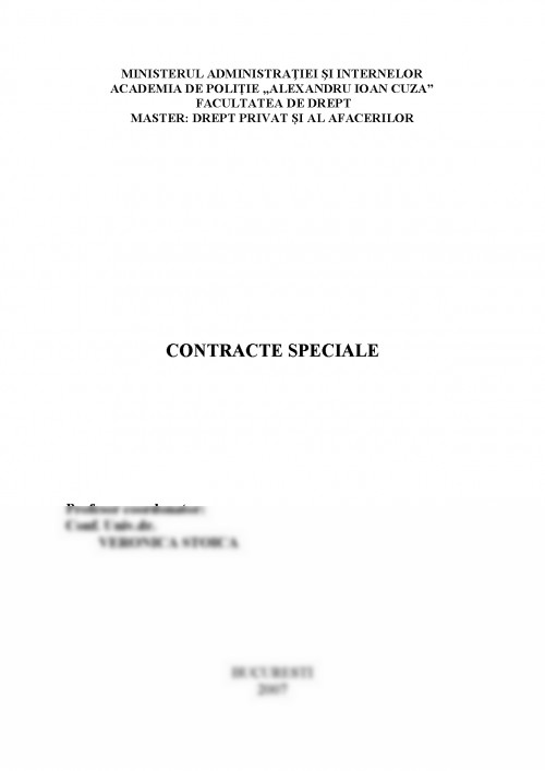 Referat: Contracte Speciale (#366388)