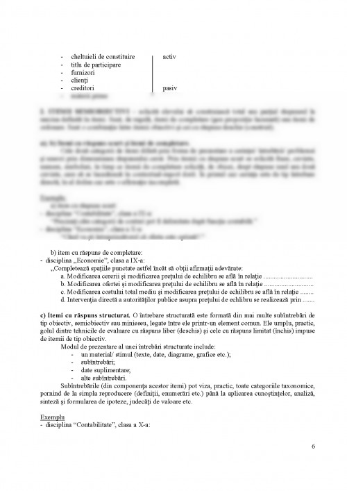 Curs: Testul docimologic - instrument de evaluare (#366672)