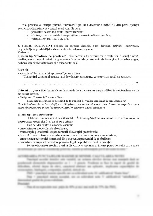 Curs: Testul docimologic - instrument de evaluare (#366672)
