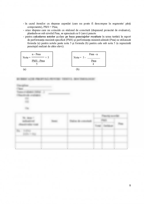 Curs: Testul docimologic - instrument de evaluare (#366672)