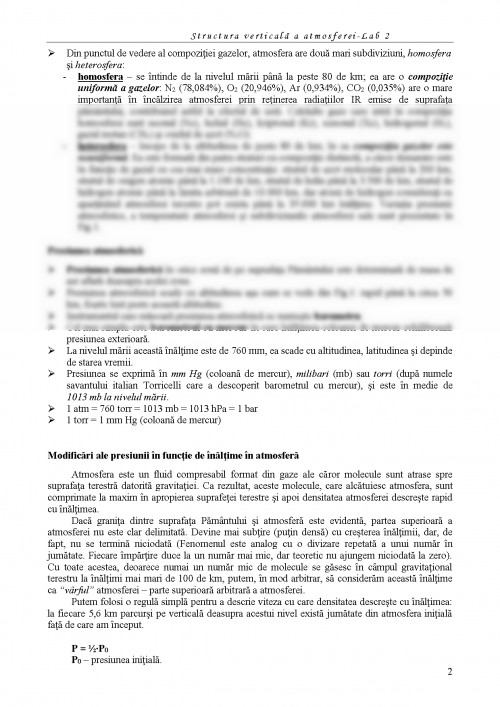 Referat: Structura verticală a atmosferei - laboratorul 2 (#366850)