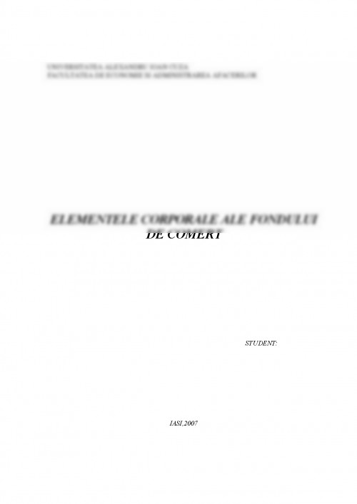 Referat: Elementele corporale ale fondului de comerț - SC Oil Terminal SA (#366864)