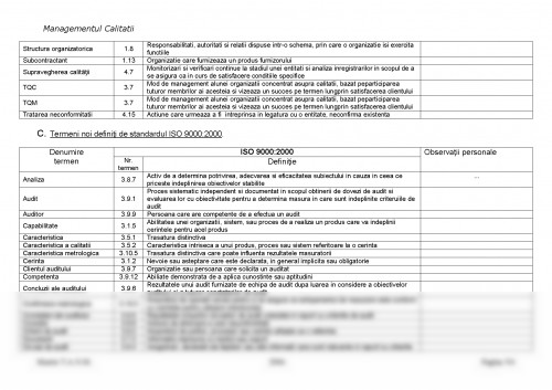 Laborator: Analiza terminologiei specifice calității conform standardelor ISO 8402-1994 și 9000 ...