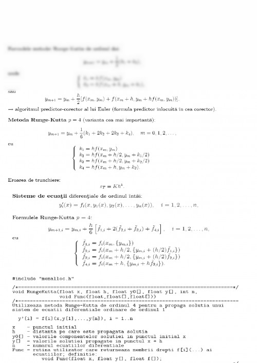 Referat: Metoda Runge-Kutta în Matlab (#367230)