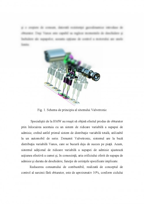 Referat: Distribuție variabilă - sistemul valvetronic (#367291)